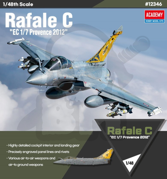 Battle-Models > Academy 12346 Rafale C EC 1/7 Provence 2012 1:48